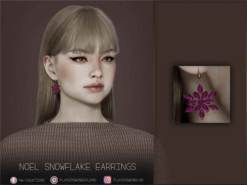 Noel Snowflake Earrings - inZOI Create a Zoi - CurseForge