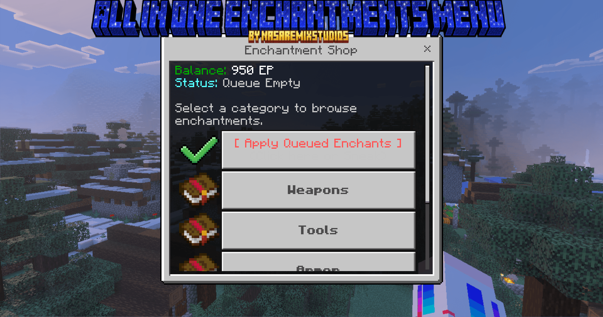 [Realm compatible]All in one Enchantments menu - Minecraft Bedrock Scripts - CurseForge