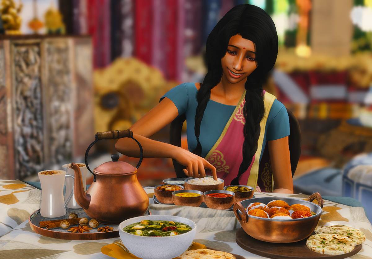Thali, Palak Paneer and Chicken Tikka Masala-Indian Cuisine set 1 - The Sims 4 Mods - CurseForge