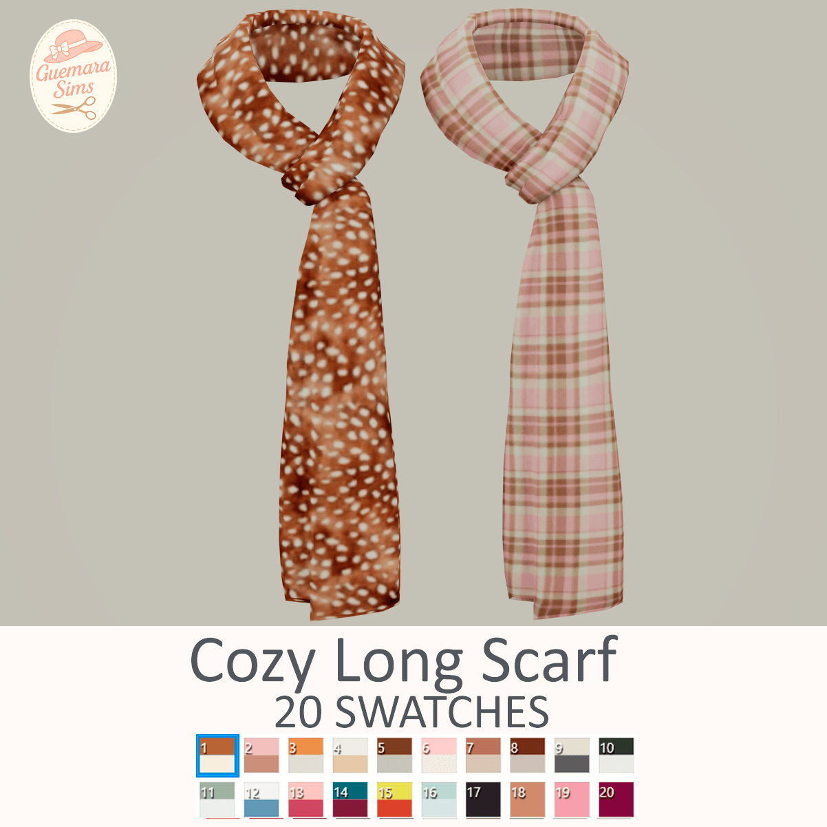 Cozy Long Scarf - The Sims 4 Create a Sim - CurseForge