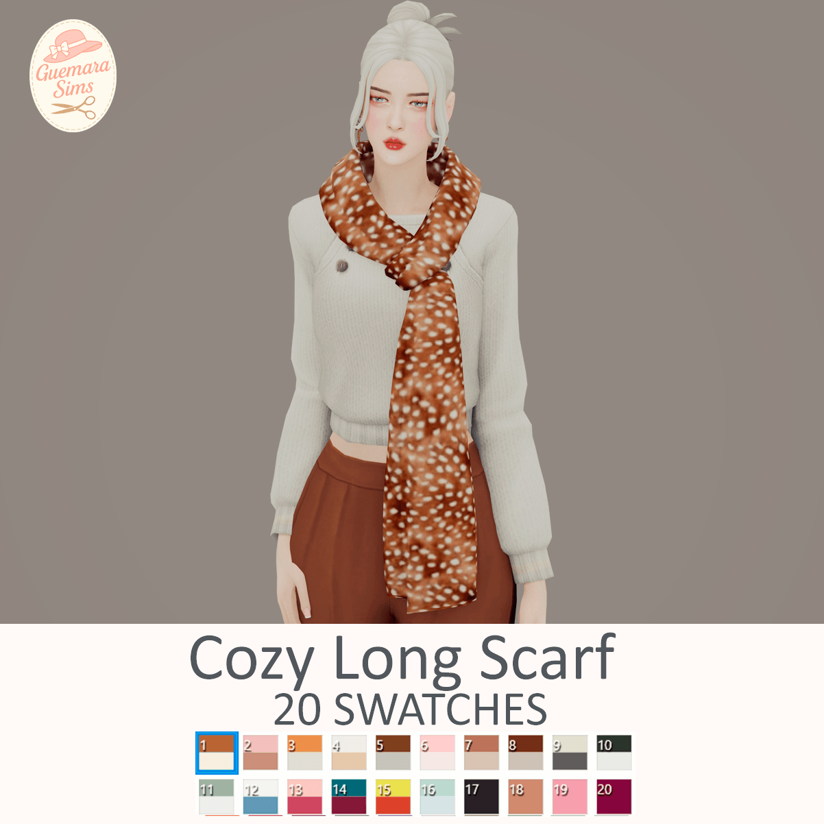 Cozy Long Scarf - The Sims 4 Create a Sim - CurseForge