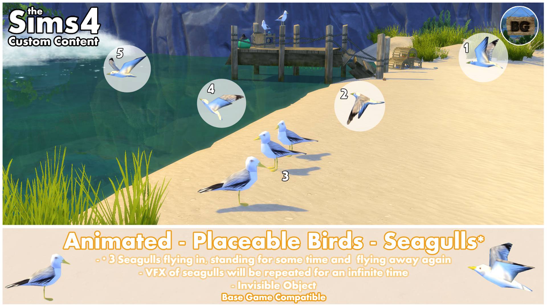 Animated Seagulls - Fly In & Out ~ Bird ~ Animal ~ Seagull ~ Pet - The ...