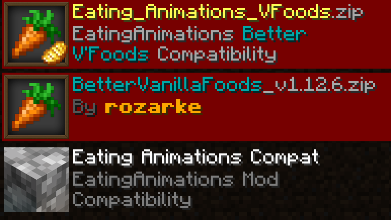 Eating Animations x Better Vanilla'Foods - Minecraft Resource Packs ...