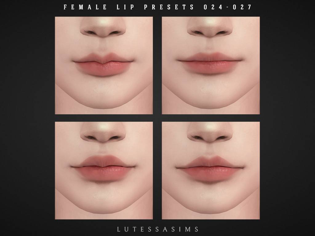 Female Lip Presets 024-027 - The Sims 4 Create a Sim - CurseForge