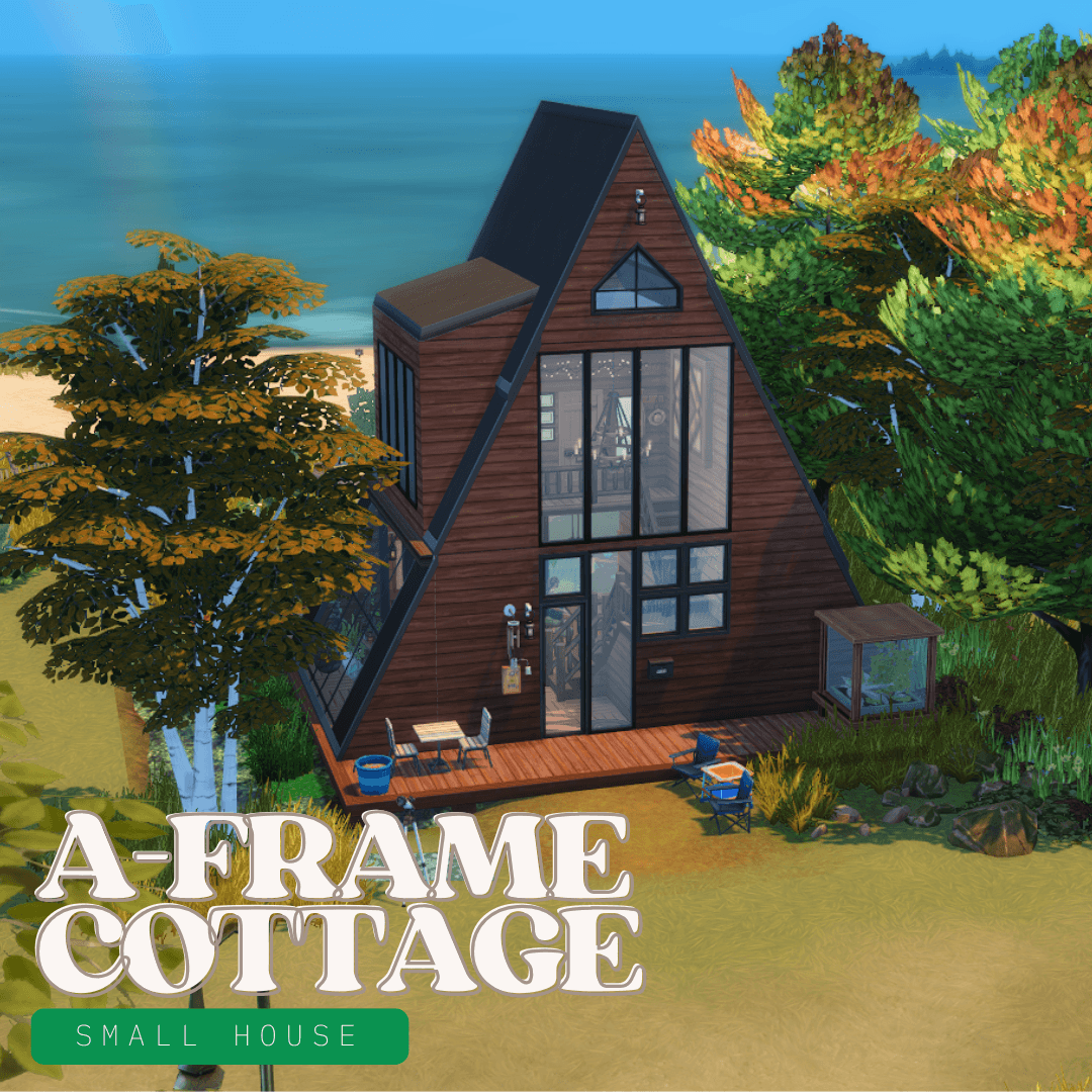 a-frame house | brindleton bay - The Sims 4 Rooms / Lots - CurseForge