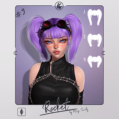 USAGI - Rocket Hair (With Bangs - Shorter) - The Sims 4 Create a Sim ...