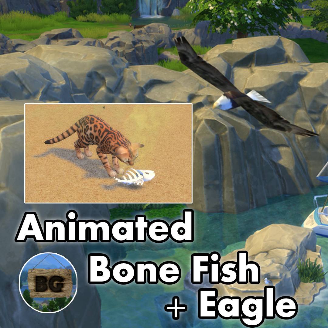 Animated - Bone Fish + Eagle ~ Bird ~ Animal ~ Pet - Gallery - The Sims ...