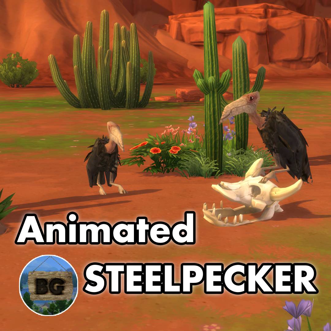 Animated Steelpecker ~ Bird ~ Animal ~ Pet - The Sims 4 Build / Buy ...