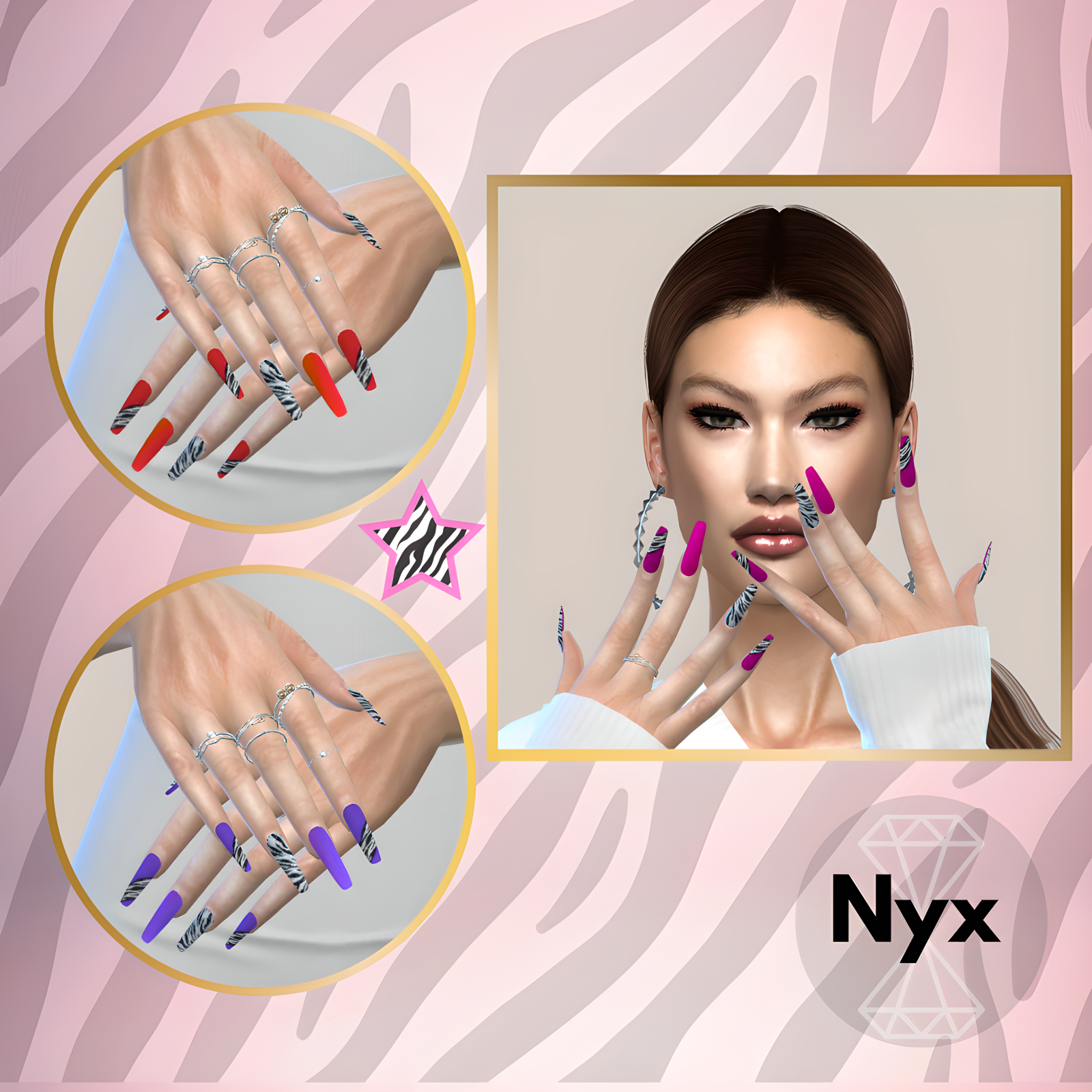 Abstract nails set 171 - Gallery - The Sims 4 Create a Sim - CurseForge