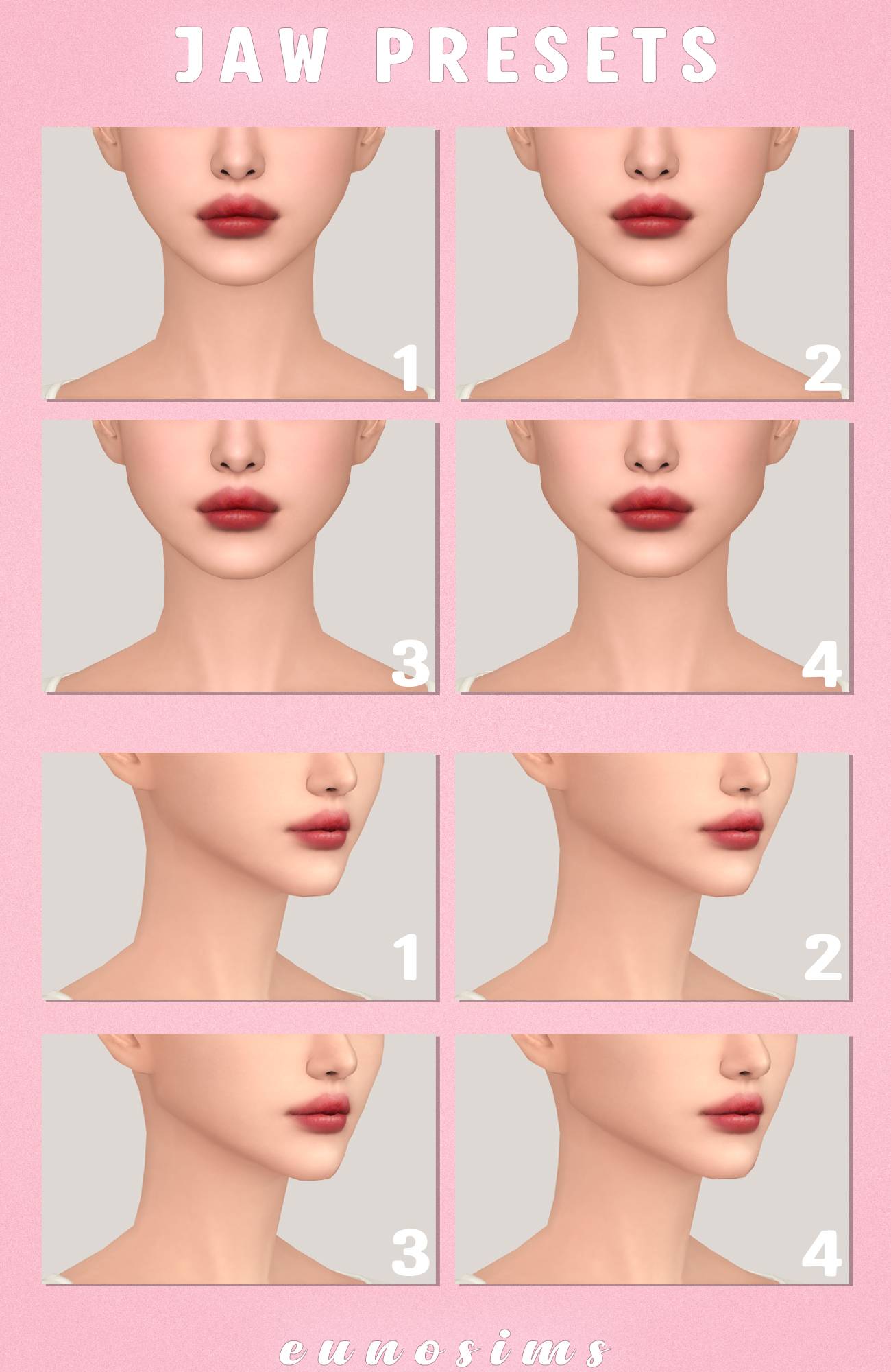 Jaw Preset 1 4 The Sims 4 Create A Sim Curseforge