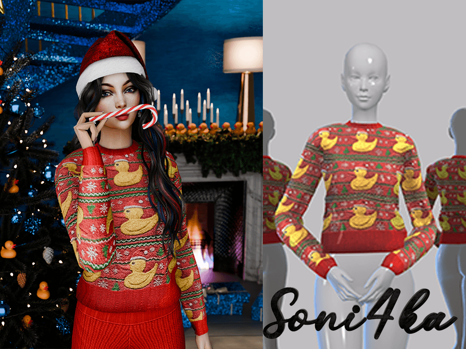 Ugly Duck Christmas Sweater - The Sims 4 Create a Sim - CurseForge