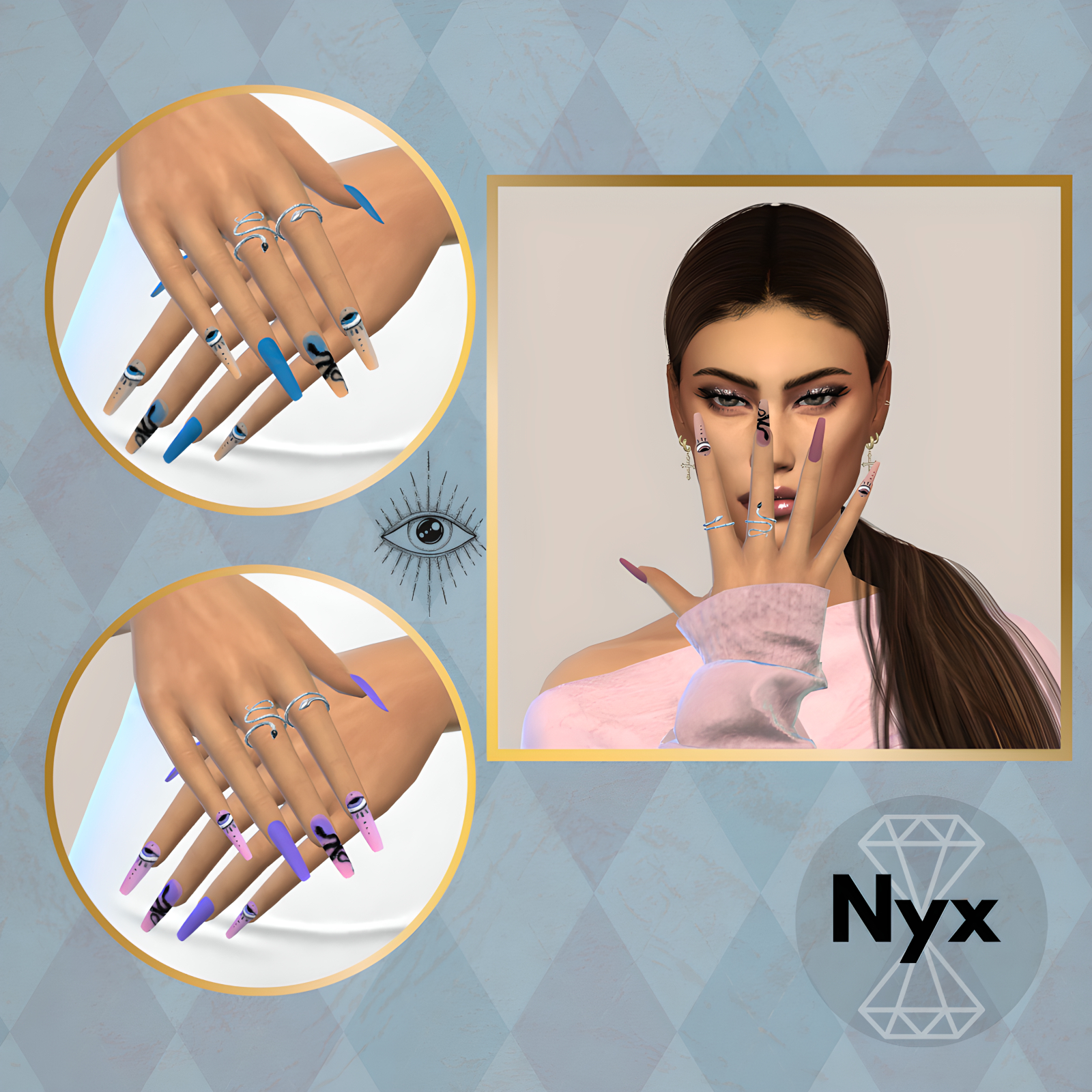 Abstract nails set 173 - Gallery - The Sims 4 Create a Sim - CurseForge