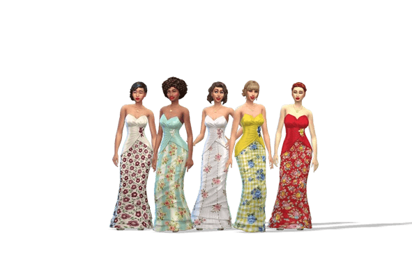 Mermaid wedding Dress//Look Rural//recolor dress basegame - The Sims 4 ...