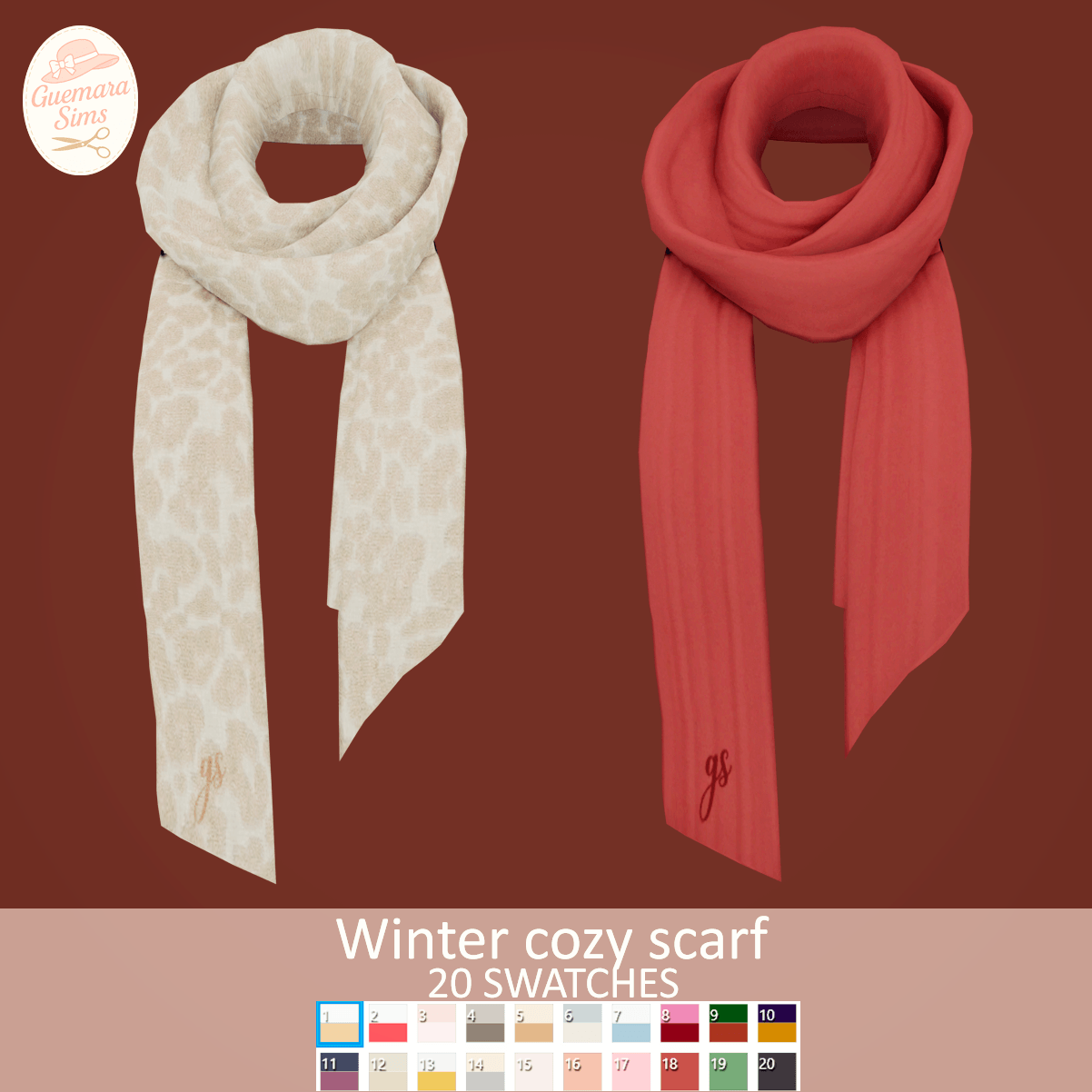 Winter cozy scarf - The Sims 4 Create a Sim - CurseForge