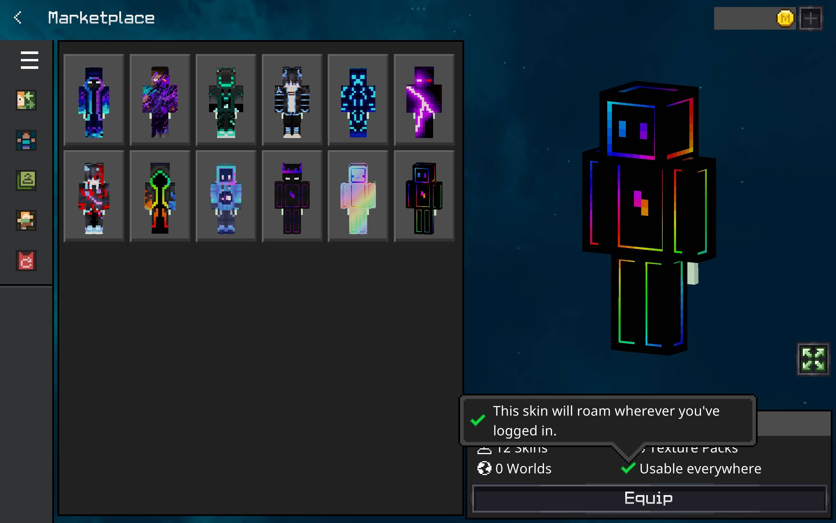 Neon PVP Skin Pack - Minecraft Bedrock Skins - CurseForge