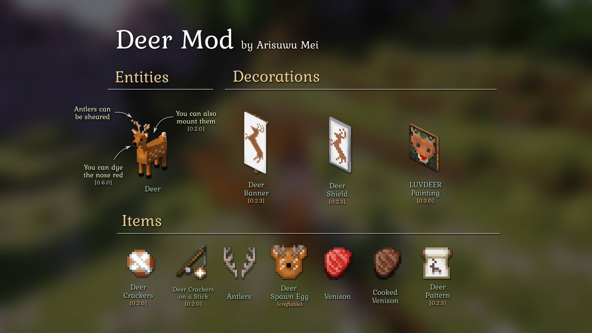 Deer Mod by ArisuwuMei - Minecraft Mods - CurseForge