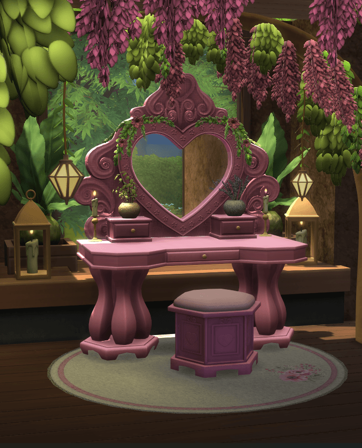 Pink Wooden Vanity - The Sims 4 Build / Buy - CurseForge