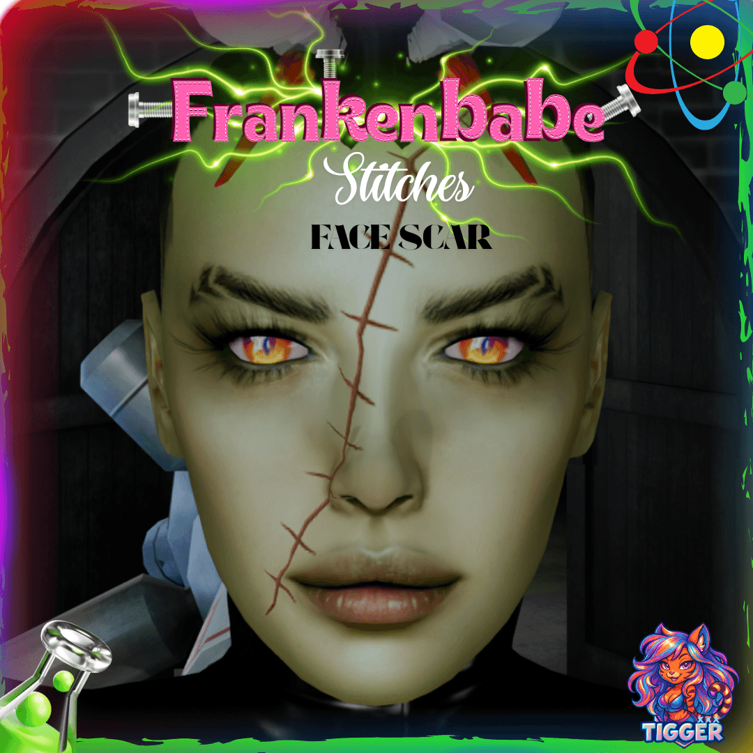 Frankenbabe Face Stitches - The Sims 4 Create a Sim - CurseForge