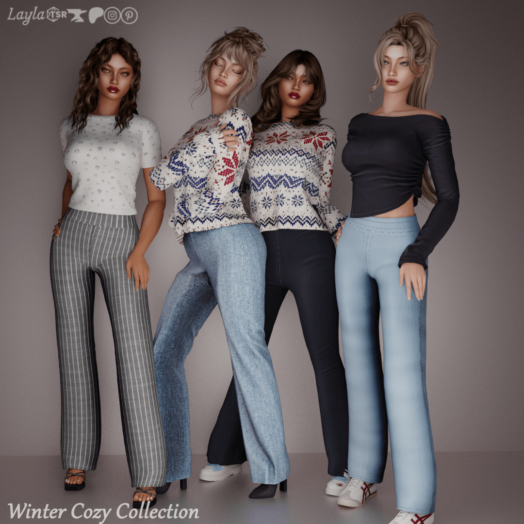 Layla - Female Flare Jeans - The Sims 4 Create a Sim - CurseForge