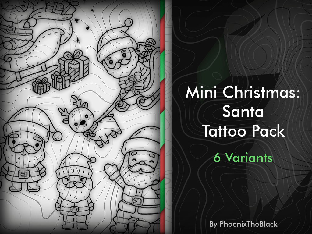 Mini Christmas: Santa Tattoo Pack - The Sims 4 Create a Sim - CurseForge
