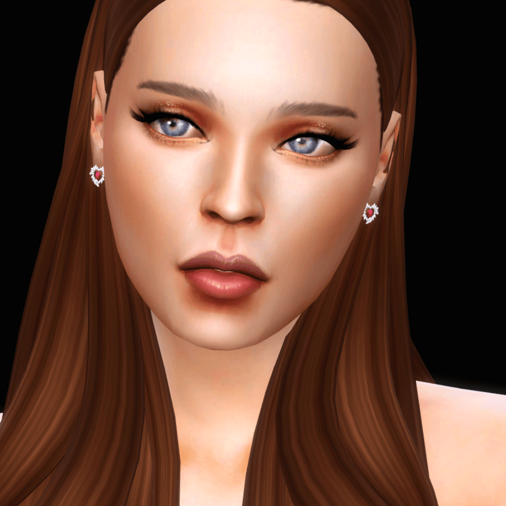 Ruby Bloom Heart Studs - The Sims 4 Create a Sim - CurseForge