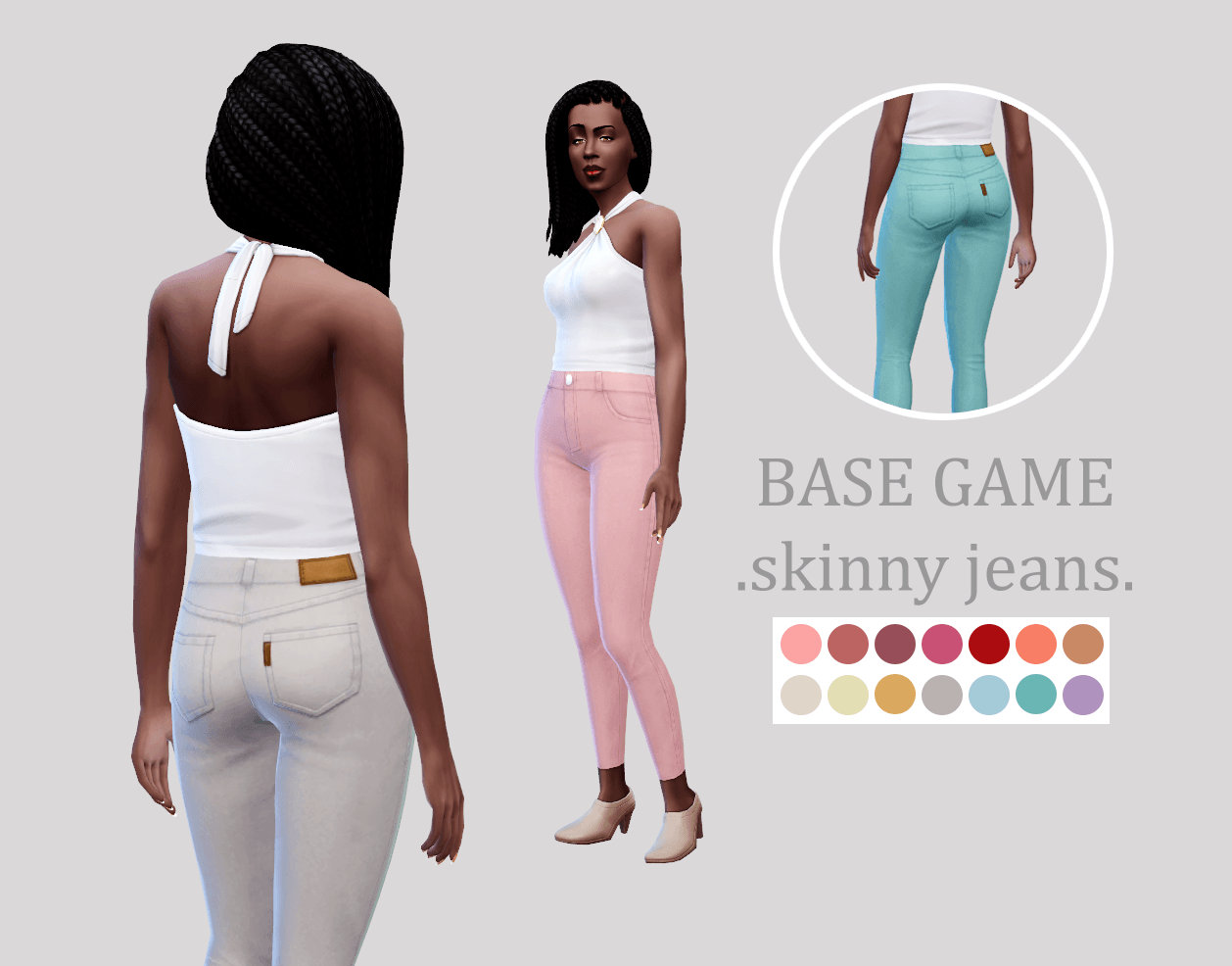 Base Game Skinny Jeans Recolors - Gallery - The Sims 4 Create a Sim ...