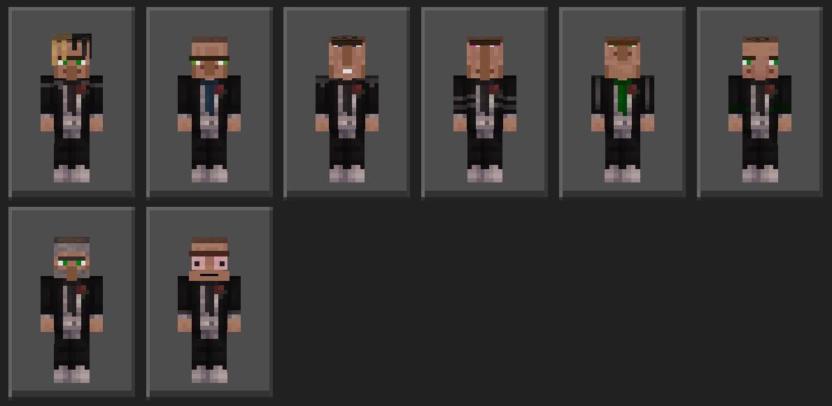 Villager Suits - Skin Pack - Gallery - Minecraft Bedrock Skins - CurseForge