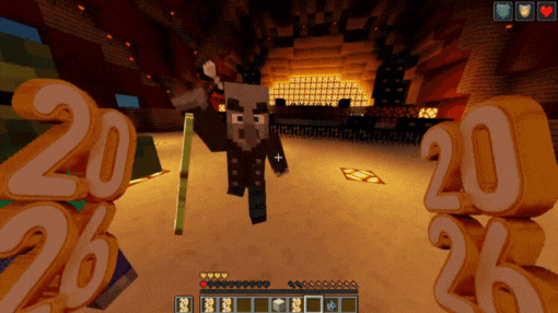 Golden 2026 Totem of Undying - Happy New Year Minecraft Texture Pack