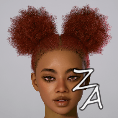 Base game curly spacebuns without butterfly clips - inZOI Create a Zoi ...