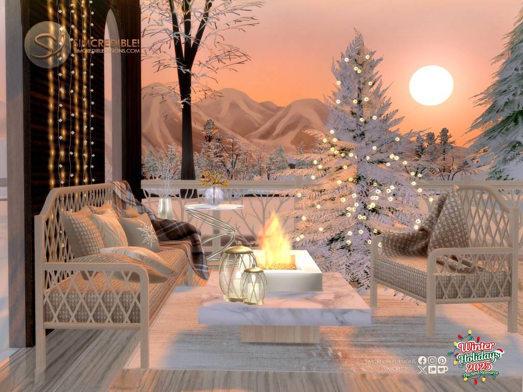 Glacial Gazebo Living Area Wood -Room🤍 - Gallery - The Sims 4 Rooms ...