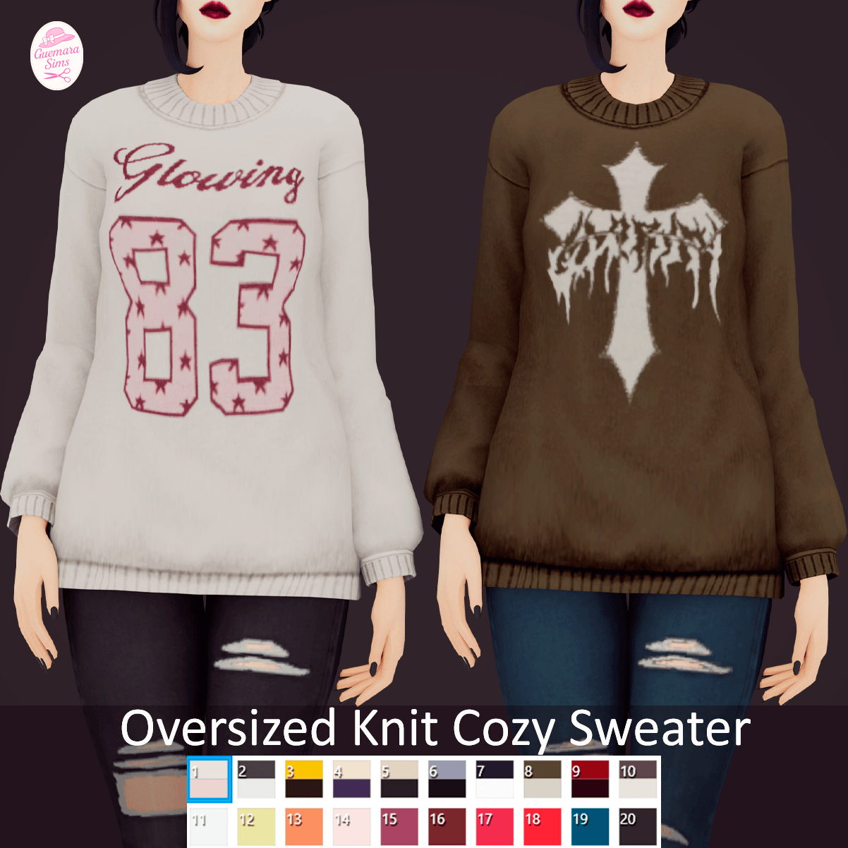 Oversized Knit Cozy Sweater - The Sims 4 Create a Sim - CurseForge