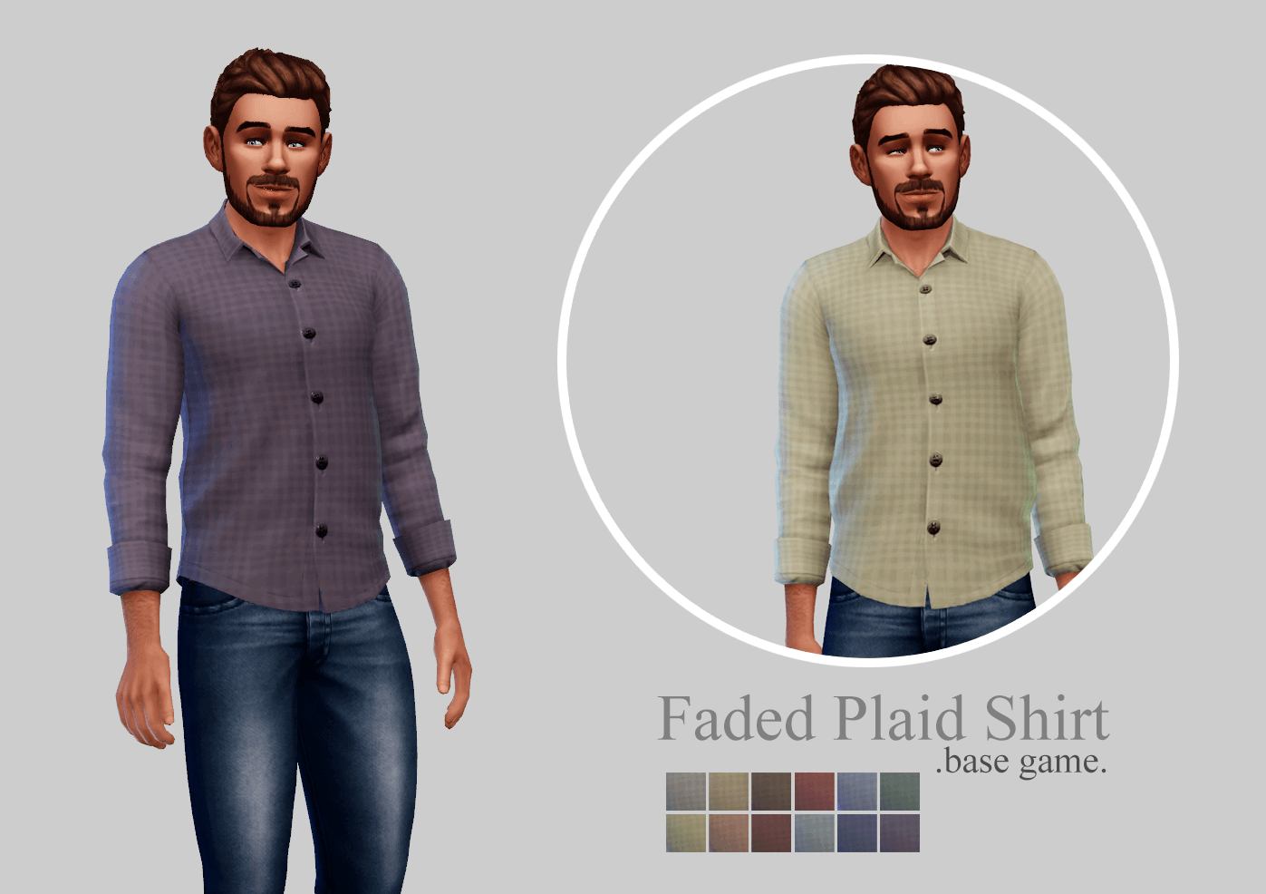 Faded Plaid Shirt - [Base Game] - The Sims 4 Create a Sim - CurseForge