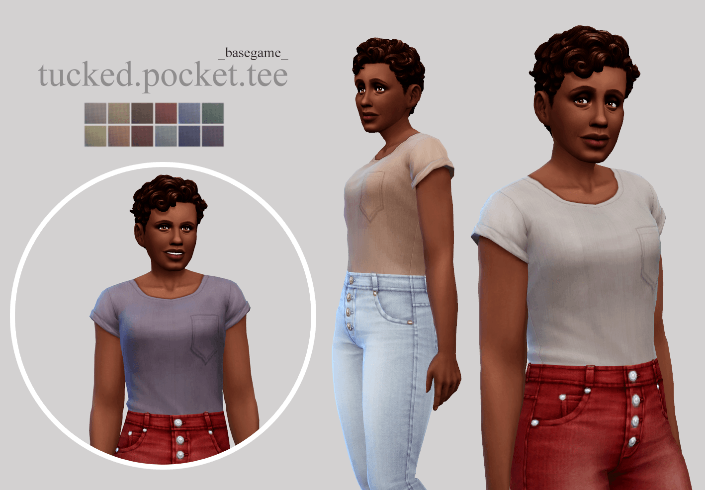 Tucked Pocket Tee [Base Game] - The Sims 4 Create a Sim - CurseForge