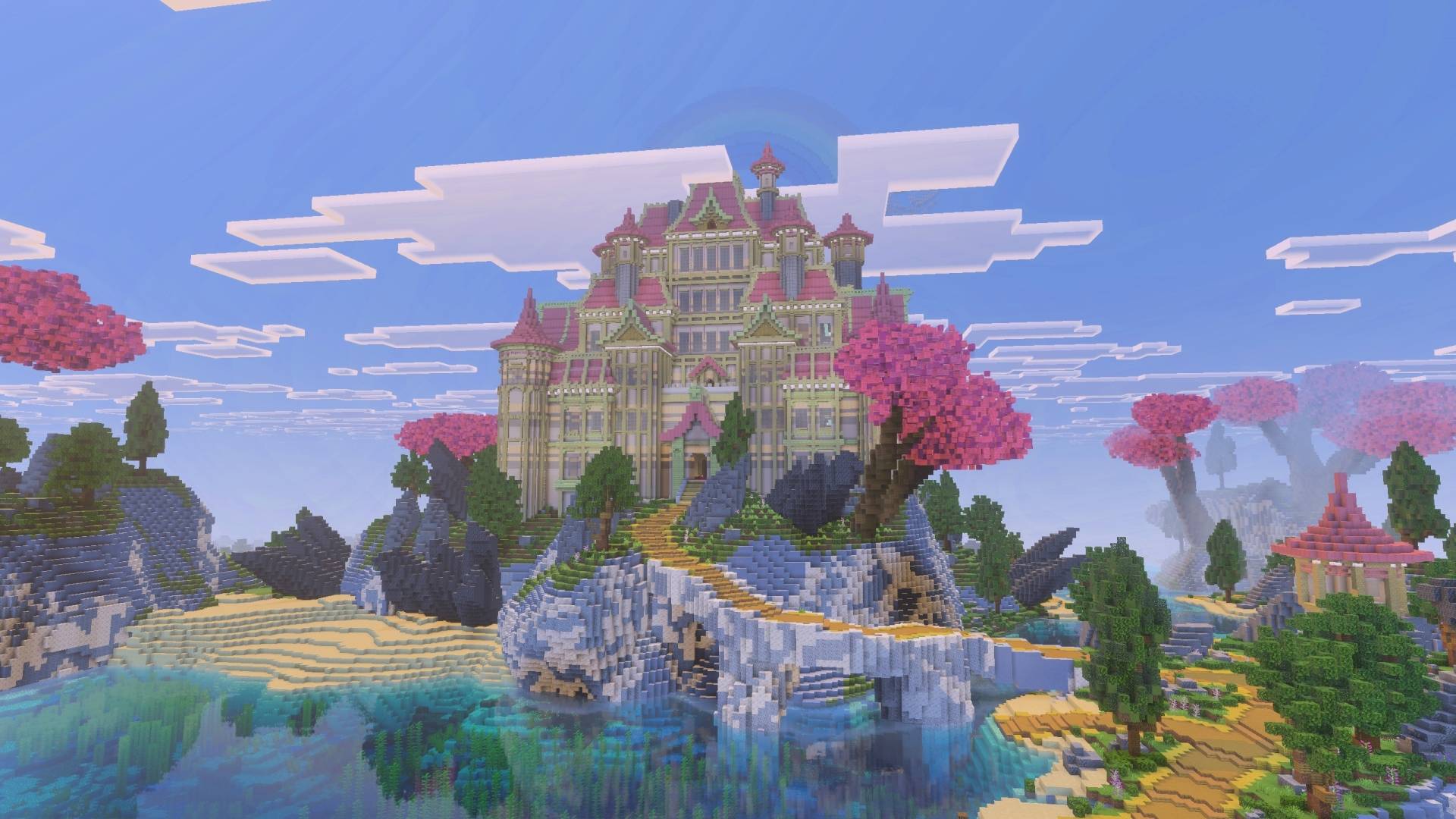 Pink Castle (Achievements On) - Minecraft Bedrock Maps - CurseForge