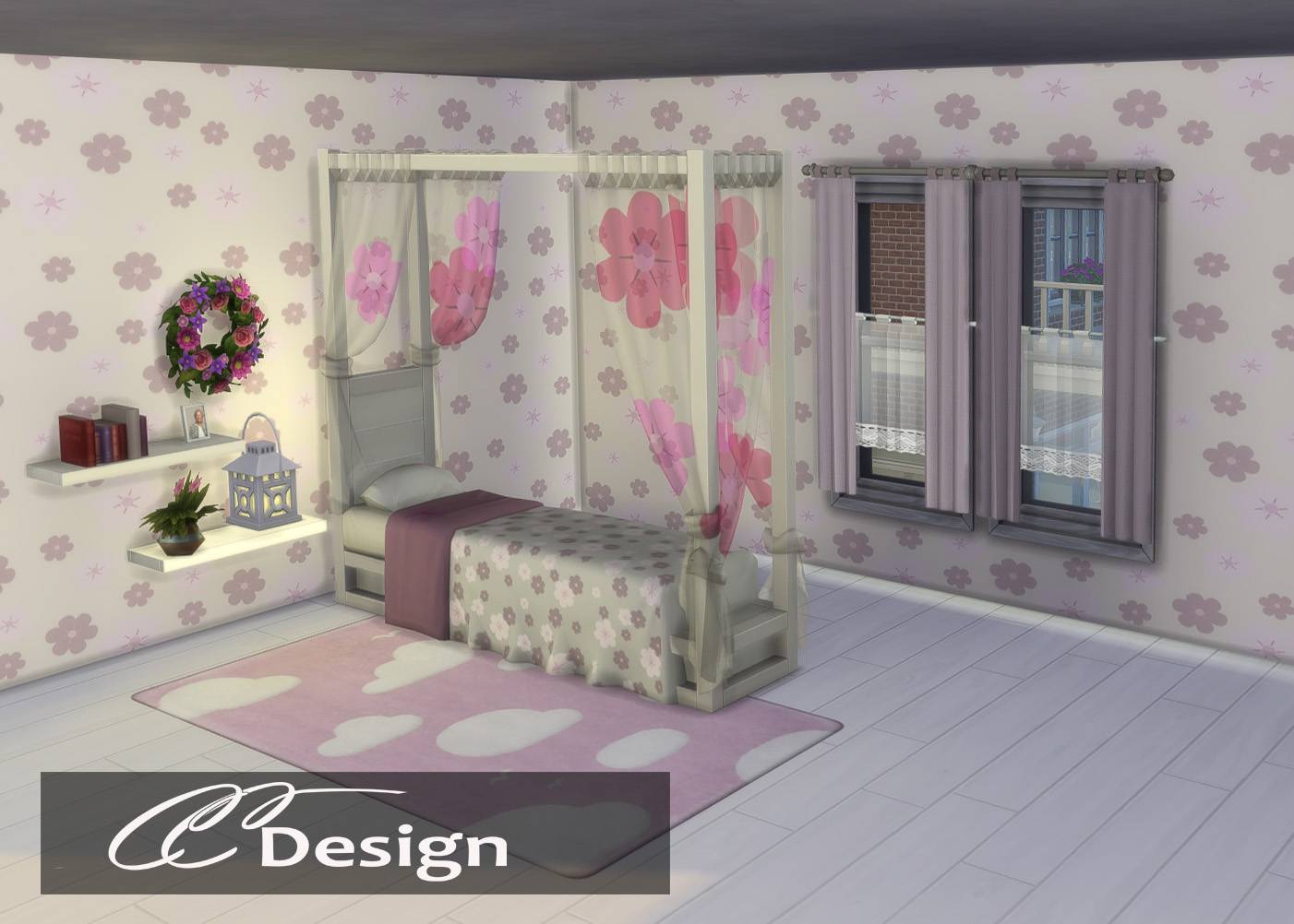 A very pretty floral wallpaper - Gallery - The Sims 4 Build / Buy ...