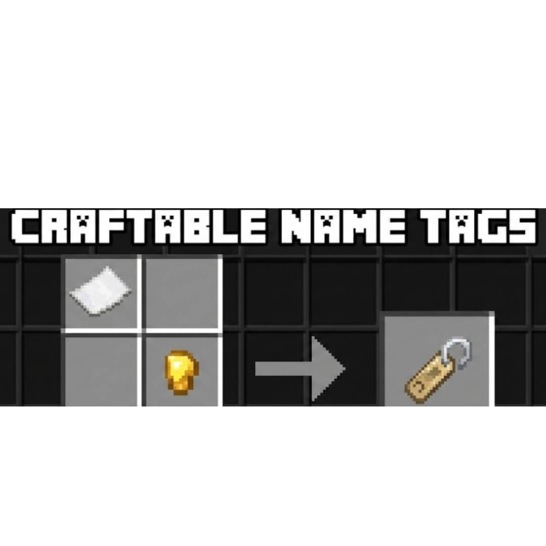 Craftable nametag (upcoming in new version) - Minecraft Bedrock Addons ...
