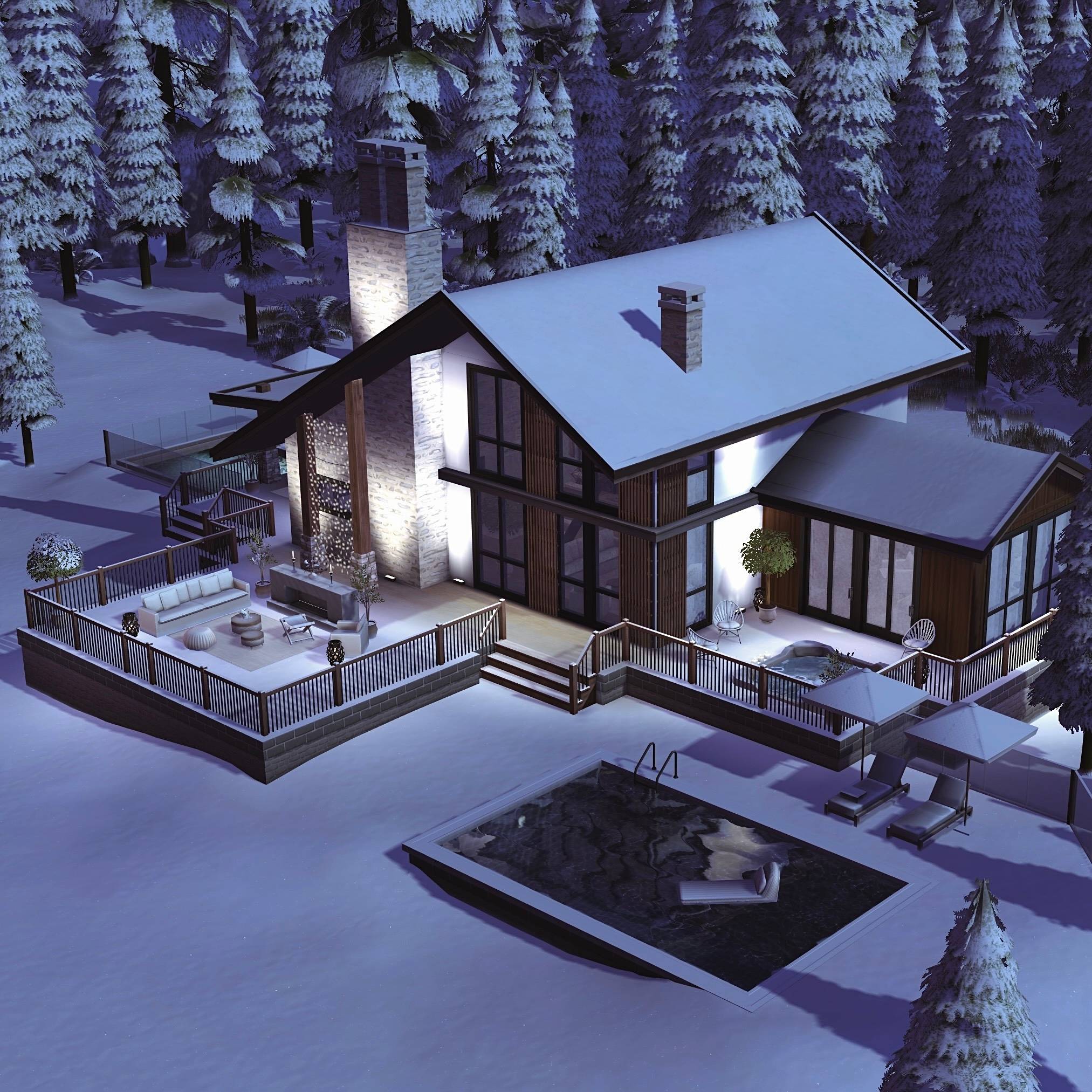 Mountain Holiday House | No CC - Gallery - The Sims 4 Rooms / Lots ...