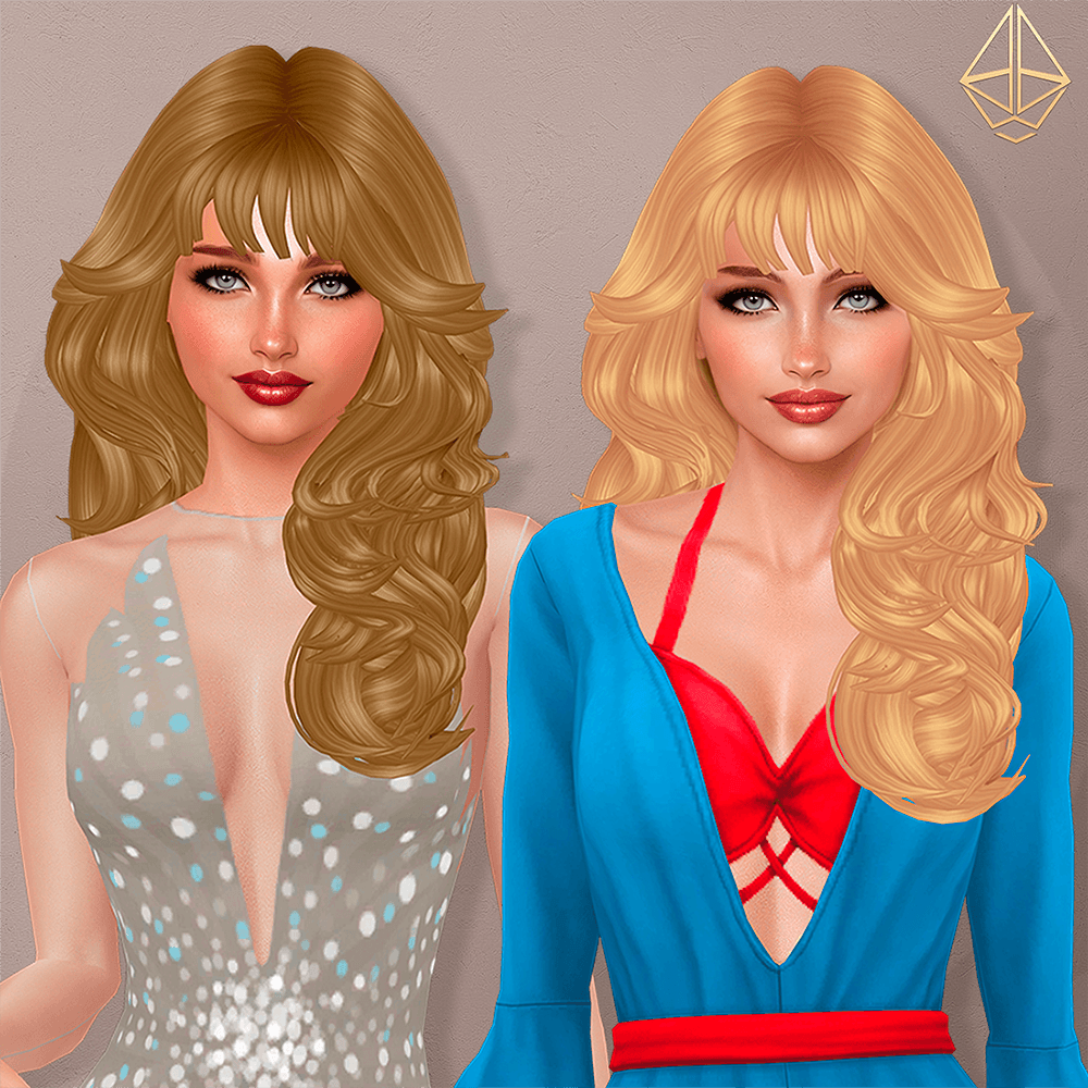 Aurum - Michelle long wavy hairstyle - The Sims 4 Create a Sim - CurseForge