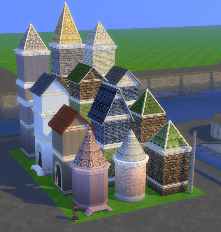 Settlers Cathedral Build Part 1 - Walls, Rooves & More - The Sims 4 ...
