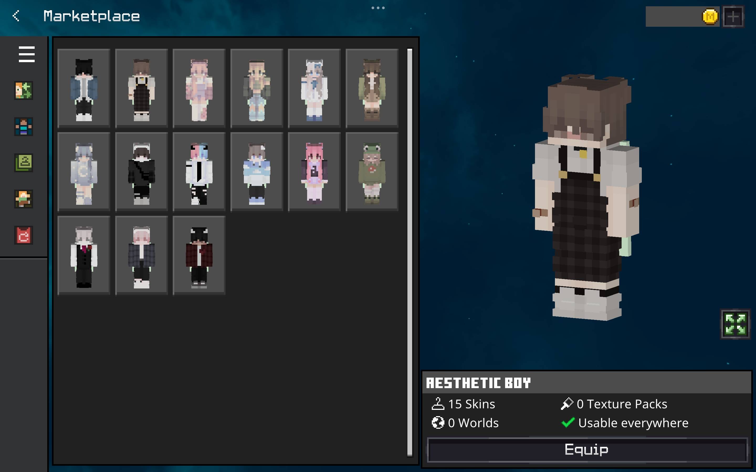 Aesthetic Collection - Gallery - Minecraft Bedrock Skins - CurseForge