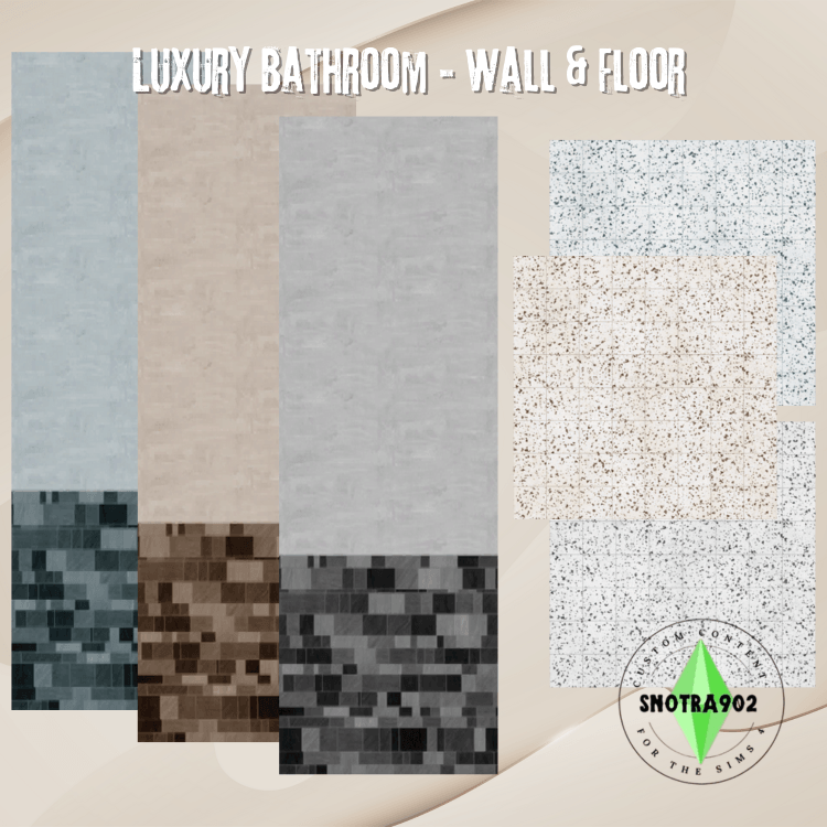 Luxury Bathroom - Wall & Floor - Gallery - The Sims 4 Build / Buy ...