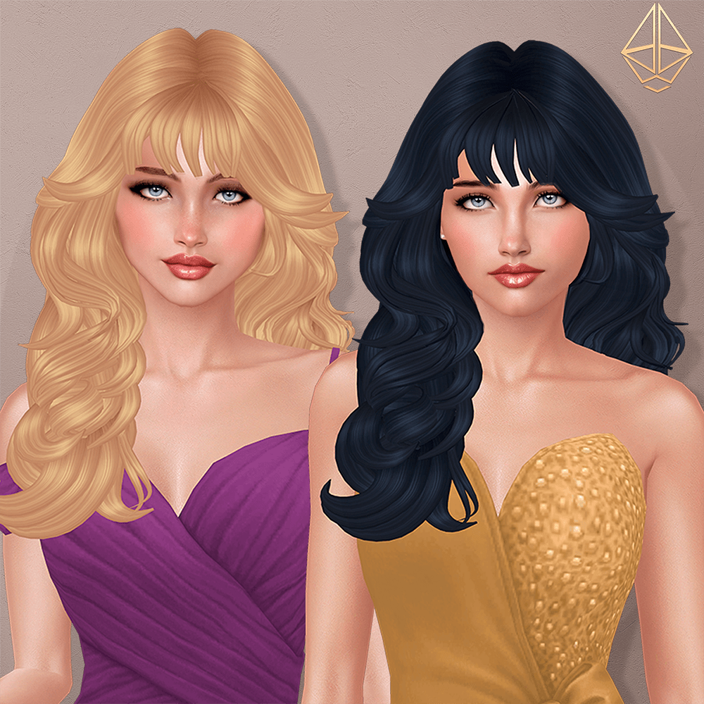 Aurum - Michelle long mm wavy hairstyle - The Sims 4 Create a Sim ...