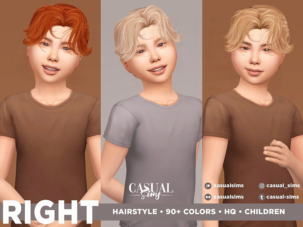 CasualSims - Right Hairstyle Children - Gallery - The Sims 4 Create a ...