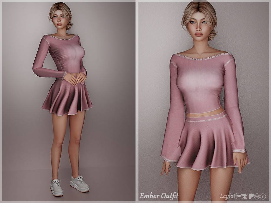 Layla - Sweet & Cozy Set - Ember Outfit - Gallery - The Sims 4 Create a ...