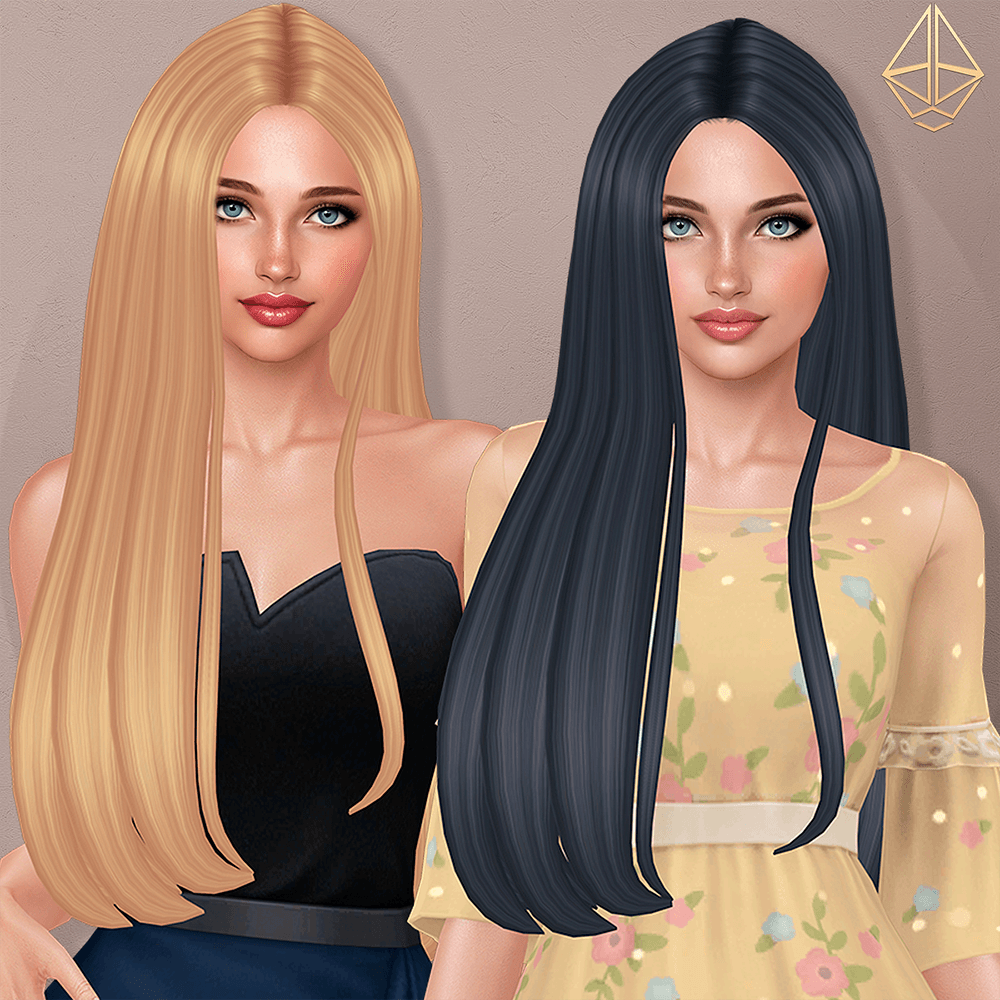 Aurum - Barbie extra long hairstyle - Gallery - The Sims 4 Create a Sim ...
