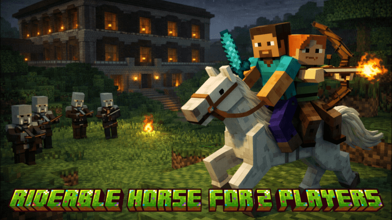 rideable horse for 2 players - Gallery - Minecraft Bedrock Addons ...
