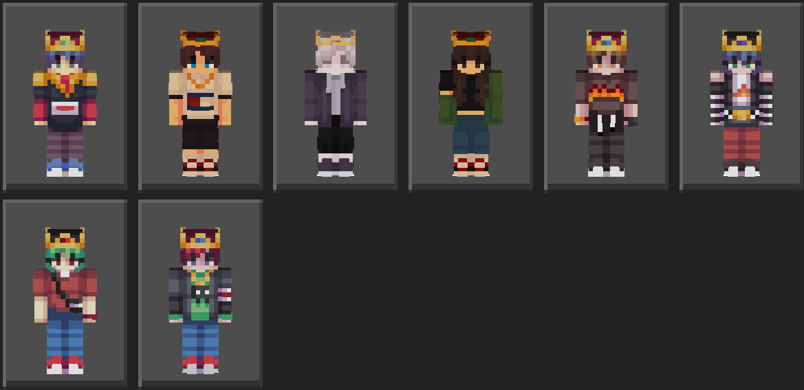 Crowned Fashion Teens - Minecraft Bedrock Skins - CurseForge