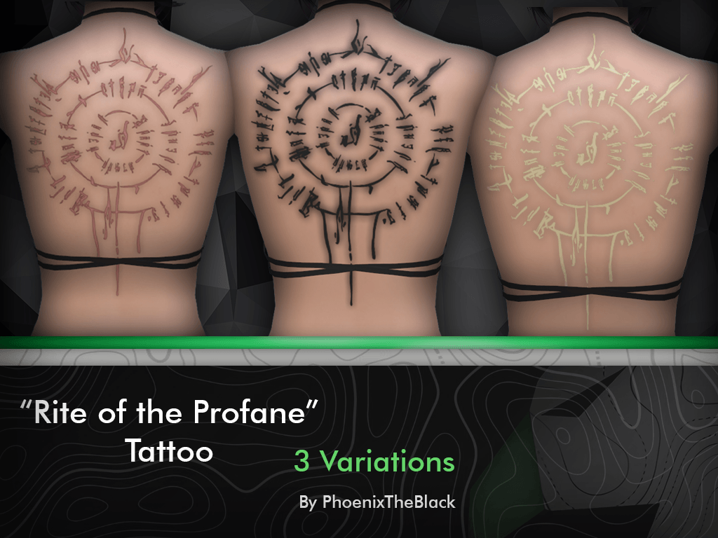 "Rite of the Profane" Tattoo - The Sims 4 Create a Sim - CurseForge