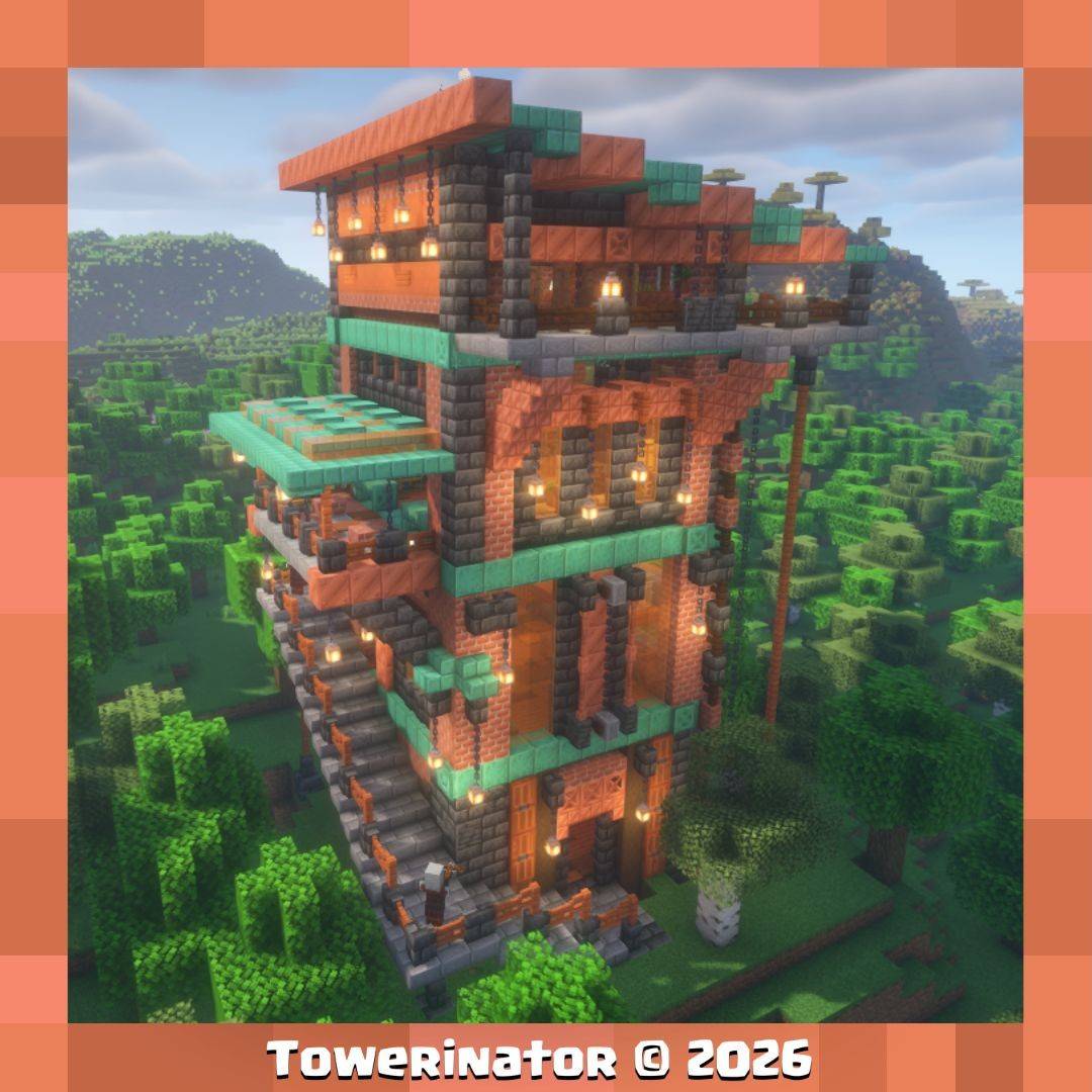 Steampunk Copper Pillager Watchtower - Gallery - Minecraft Mods ...