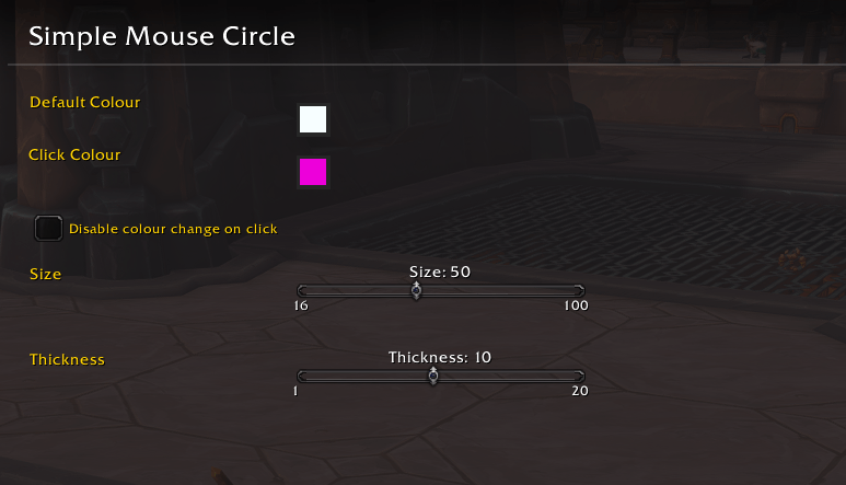 Simple Mouse Circle - World of Warcraft Addons - CurseForge